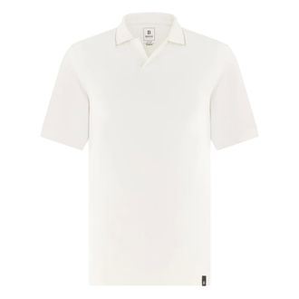 Boggi Milano Homme, Tops, Blanc, Taille: L Polo de performance en piqu&eacute; avec fil S-Caf&egrave;