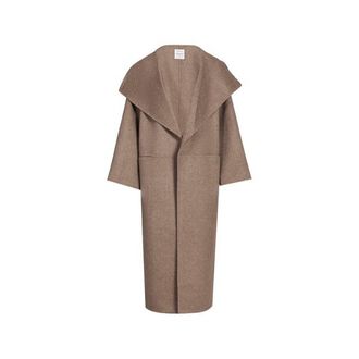 Toteme Mantelsignatur in gemischter Wolle - braun