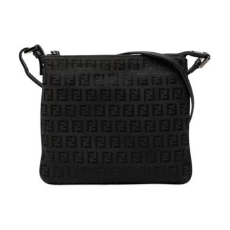 Fendi Pre-owned Vintage Zucca Monogram Crossbody Bag - - Pre-owned - Damen - Schwarzk - ONE SIZE