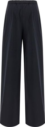 Max Mara Wool Wide-Leg Trousers - Black