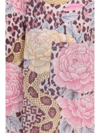 GCDS Mens Shirt Animalier Orchid Pink-Bone Polyester Pink/bone