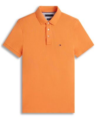 Tommy Hilfiger Piqu&eacute;-Poloshirt Slim Fit 1985 mit Stretch und Logo-Stickerei in