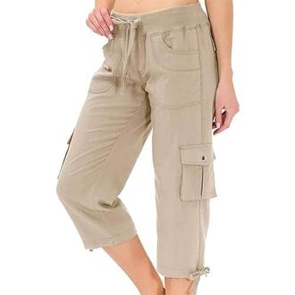 Generic Pantacourt d&eacute;contract&eacute; avec poches pour femme - Coupe ample - L&eacute;ger - Pour la randonn&eacute;e, beige, XL