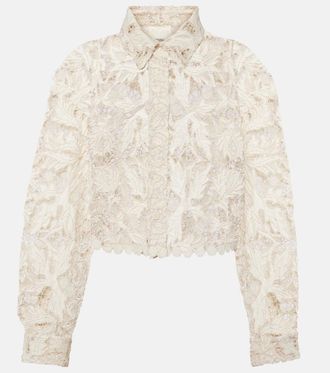 Isabel Marant Cropped-Bluse aus Guipure-Spitze