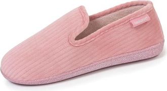 Isotoner Chaussons pantoufles Charentaises femme ultra confortables semelle à mémoire de forme, 37 EU, rose
