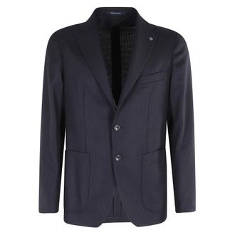 Tagliatore Homme, Vestes, Bleu, Taille: 3XL Veste crois&eacute;e en hopsack
