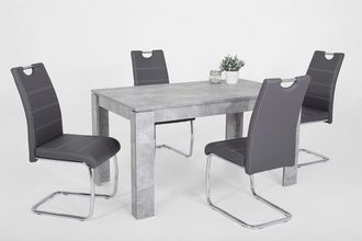 Hela home24 Freischwinger La Paz 43 x 98 x 59cm 4er Set Grau/Grau