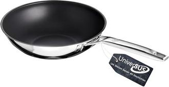 Schulte Ufer Wokpfanne ASTRAL mit UniverSUS-Oberflächenstruktur, one PFAS/PTFE, 64455-28, Edelstahl, 28 cm