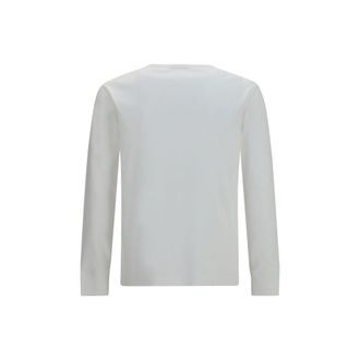 Burberry Mens White Cotton Long Sleeve T-Shirt