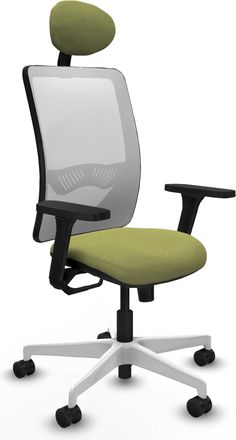 Piqueras y Crespo Atmungsaktiver B&uuml;rostuhl Zulema mit 3D-Armen, h&ouml;henverstellbarer Lendenwirbelst&uuml;tze und festem Kopfteil, ausgestattet mit Sincro 3-Positionen und Schn
