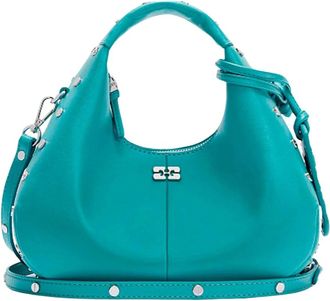 Ganni Femme, Sacs, Bleu, Taille: ONE Size Mini Sac Hobo