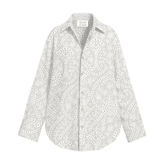 MC2 Saint Barth Femme, Blouses et Chemises, Multicolore, Taille: 40 FR Chemise Ray&eacute;e Brod&eacute;e