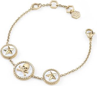 Philipp Plein Armband - Armband Plein Mini Logo - Gr. EINHEITSG - in Gold - f&uuml;r Damen