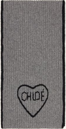 Chloé Schal Encoeur grau