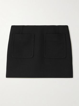 Bottega Veneta Mini-jupe En Coton Mélangé - Noir