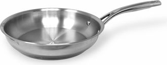 Berndes Daily Edition Proline Bratpfanne 24 cm - Edelstahlpfanne ohne Beschichtung - f&uuml;r Induktion & alle Herdarten - backofengeeignet & sp&uuml;lmaschinenfest - o