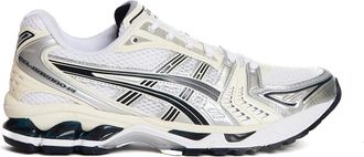 Asics Femme, Chaussures, Multicolore, Taille: 44 1/2 EU Blanc/Midnight Baskets en Cuir Style Confort