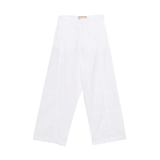 Plan C Plan C, Femme, Pantalons, Blanc, Taille: 34 FR Pantalons