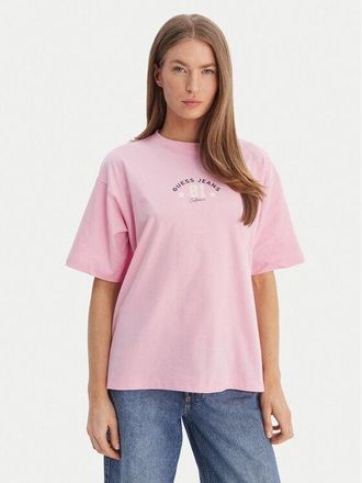 Guess T-Shirt W6RI20 K8HM0 Rosa Oversize