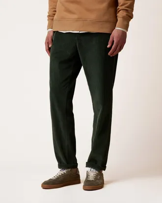 Faguo Pantalon taille &eacute;lastique velours vert