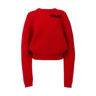 Chlo&eacute; Damen, Strickwaren, Rot, LGr&ouml;&szlig;e