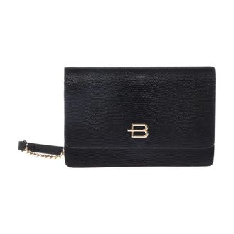 Baldinini Echsenleder-Geldb&ouml;rse mit Kette - - Accessories - Damen - Schwarzk - ONE SIZE