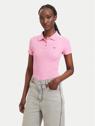 Tommy Jeans Poloshirt DW0DW22327 Hellrosa Slim Fit
