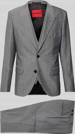 HUGO BOSS Regular Fit Anzug aus Wolle mit Logo-Futter