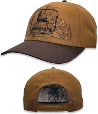 John Deere Casquette Homme Logo Silhouette Brodée - J116-0BJI-JDR-ZJP Taille Unique Marron