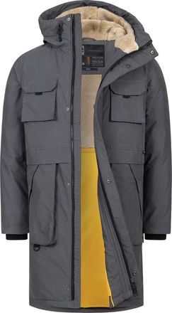 Indicode Herren INKristof Parka mit Teddyfutter und Kapuze | Herrenjacke Wintermantel f&uuml;r M&auml;nner Dk Grey, XXL