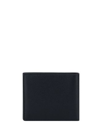 Balenciaga Mens Calf Leather Logo Billfold Wallet Black-White Umbrellas Black/white