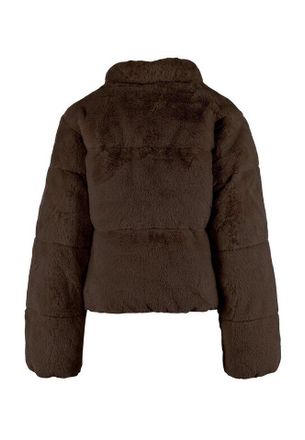 Urban Classics Winterjacke Urban Classics Ladies Short Faux Fur Puffer Jacket (1-St)