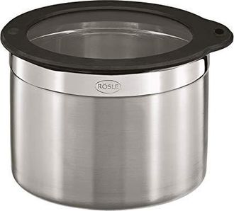 Rösle Boîte Repas - Boîte Alimentaire en Acier Inoxydable 18/10 pour la Conservation dAliments - Bocal Hygiénique et Neutre en Goût - Passe au Lave-vaissell