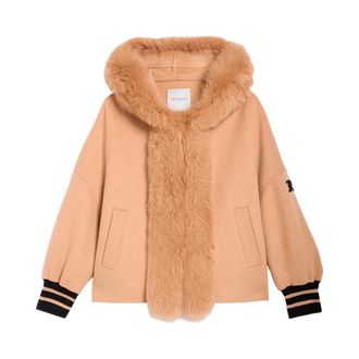 Ermanno Scervino Veste en drap double - Femme - Vestes - Beige - Taille: 34 FR