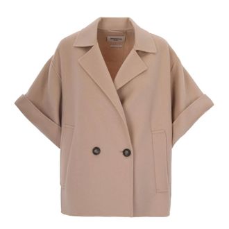 Max Mara Femme, Manteaux, Beige, Taille: 36 FR Cappotto in doppio drap