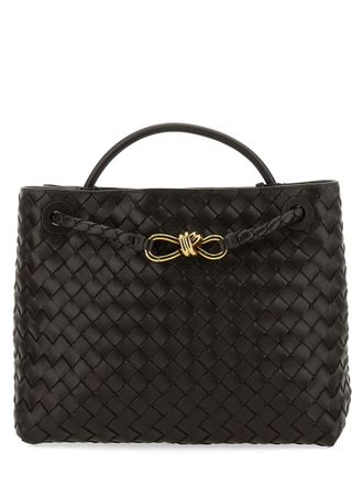 Bottega Veneta Womens Medium Andiamo Leather Handbag Brown Lamb Handbags Hand Bags