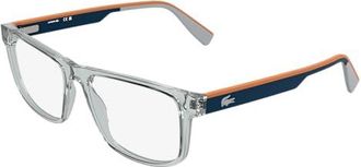 Lacoste L4011 035 Lunettes transparentes pour homme Gris clair 56/17/150