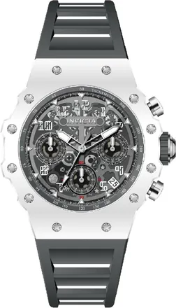 Invicta Racing 69622 Herrenuhr - Quarzwerk - Acryl mit silbernem Zifferblatt - 40 mm