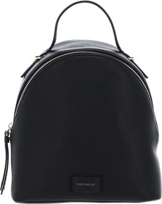 Coccinelle Coccinelle Leder Rucksack Freizeitrucksack Voile Backpack Grained Leather Noir schwarz