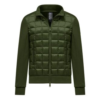 Bomboogie Homme, Vestes, Vert, Taille: L Veste bi-mati&egrave;re en nylon et tricot
