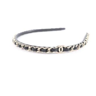 Chanel Accessoire pour cheveux en cuir Pre-owned - Femme - Pre-owned - Noir - Taille: ONE Size