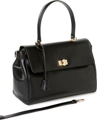 Saison 1865 Felly-Lederhandtasche - Schwarz