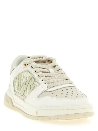 Amiri Calf Leather with Star-Perforated Toe Sneaker - White