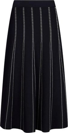 Liu Jo Femme, Jupes, Bleu, Taille: 40 FR Knit Midi Skirt