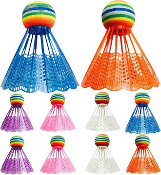 Generico Badminton Shuttlecock Set mit farblich abgestimmten Kugeln, gepolsterte Ladung mit Griff, Flugset im Turnierstil, Freizeitmodul f&uuml;r Terrasse, Fitnesss