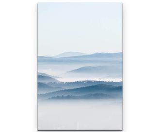 Paul Sinus Art Leinwandbilder | Bilder Leinwand 90x60cm neblige Landschaft