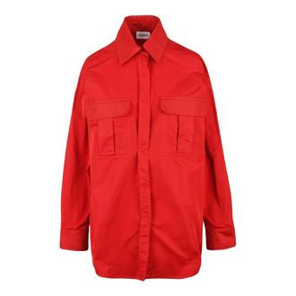 P.A.R.O.S.H. P.a.r.o.s.h., Femme, Blouses et Chemises, Rouge, Taille: 40 FR Chemises