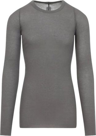 Rick Owens Femme, Tops, Brun, Taille: 42 FR Rib LS T-Shirt
