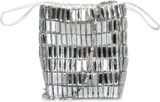 Self Portrait Femme, Sacs, Gris, Taille: ONE Size Silver Crystal Mini Bag