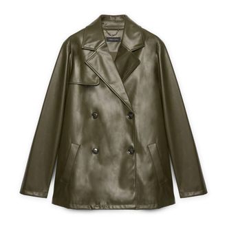 Fiorella Rubino Zweireihige Bikerjacke - - Jackets - Damen - Gr&uuml;n - 3XL